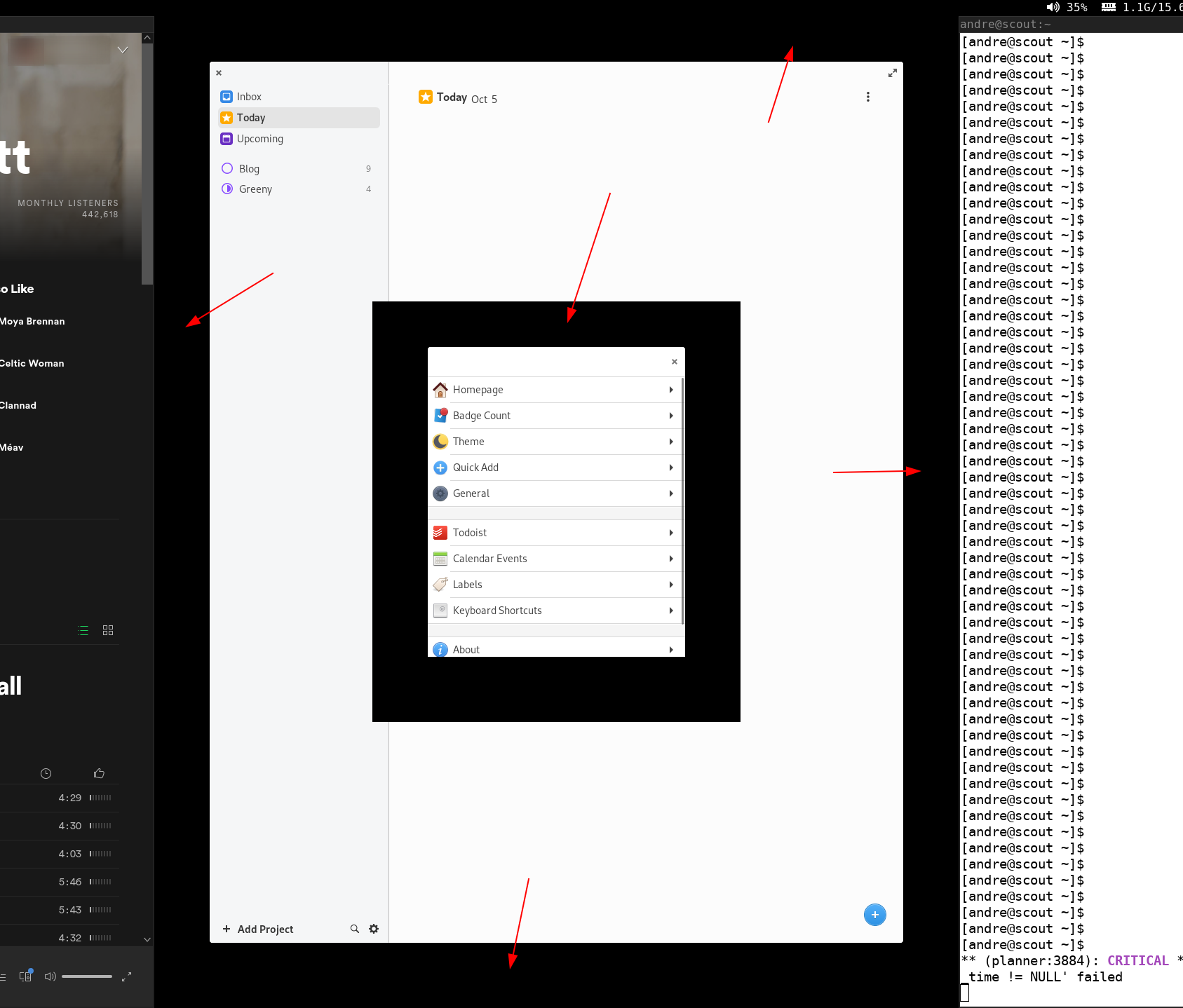 On a tiled window manager (i3), all windows are wrapped with black ...