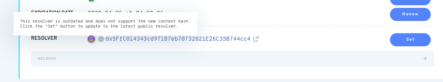 "Resolver is outdated" error · Issue #211 · ensdomains/ens-app · GitHub
