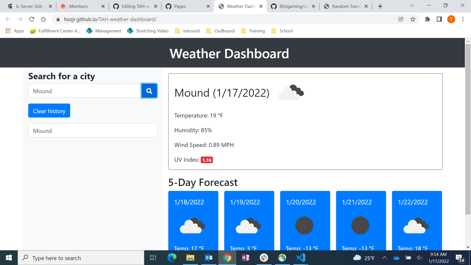 GitHub - HozJr/TAH-weather-dashboard