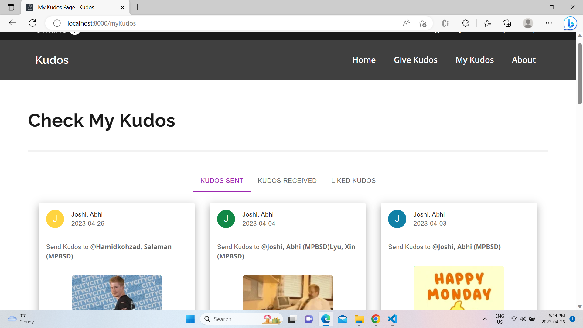 GitHub - abhijoshi23/rpdu-kudos-clone: A social employee engagement application built using MERN ...