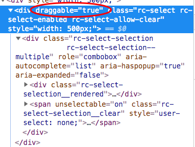 多选状态设置 draggable=true 时候的 bug · Issue #319 · react-component/select ...