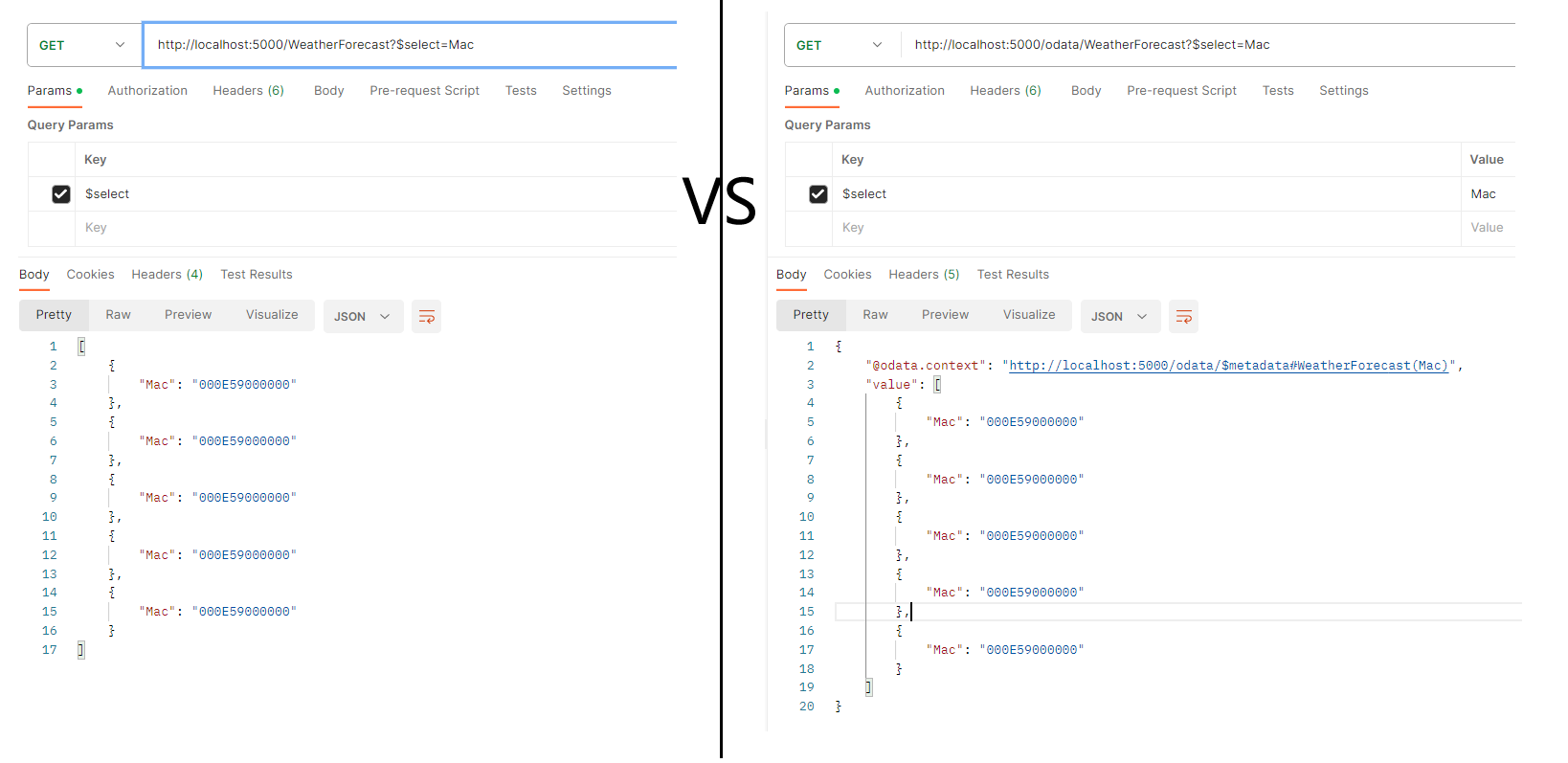 Empty Json Result When Select Over Physicaladdress · Issue 1002 · Odataaspnetcoreodata · Github