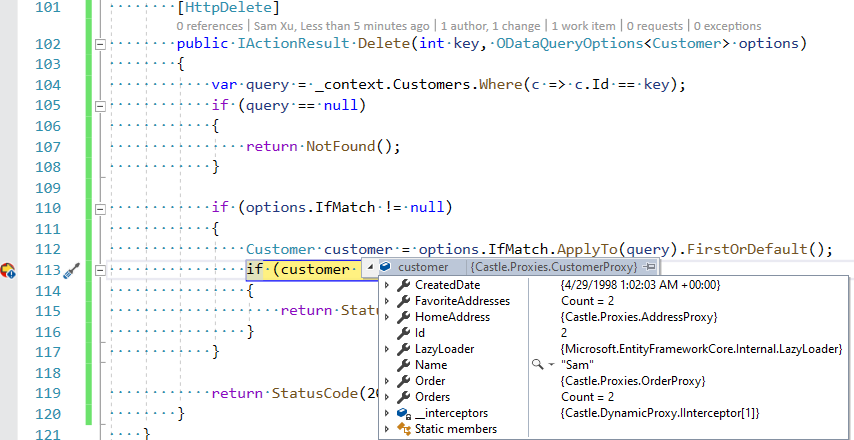 DateTimeOffset property used as ConcurrencyCheck · Issue #2057 · OData/WebApi · GitHub