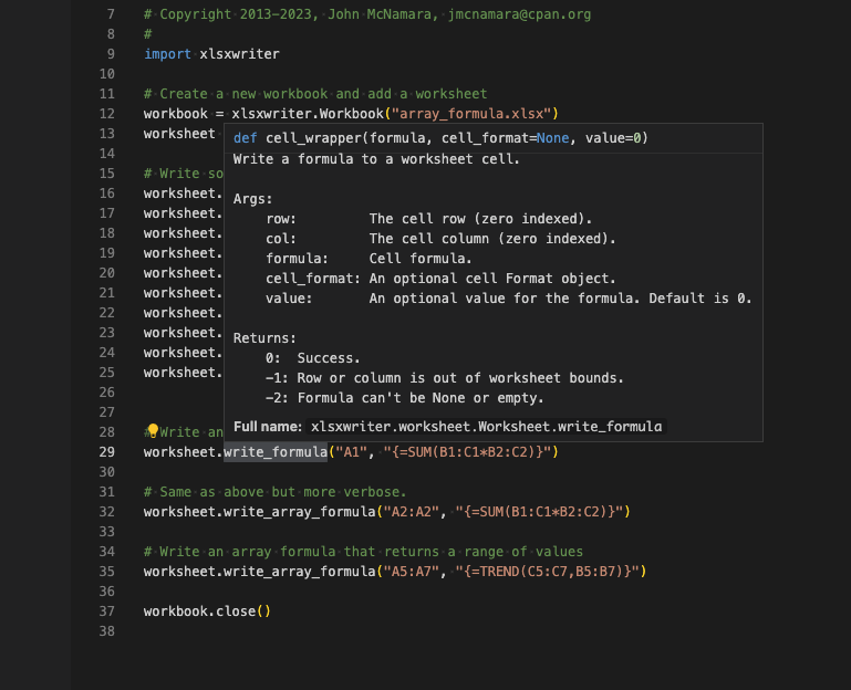 question: Enriching tab completion for pycharm · Issue #974 · jmcnamara ...