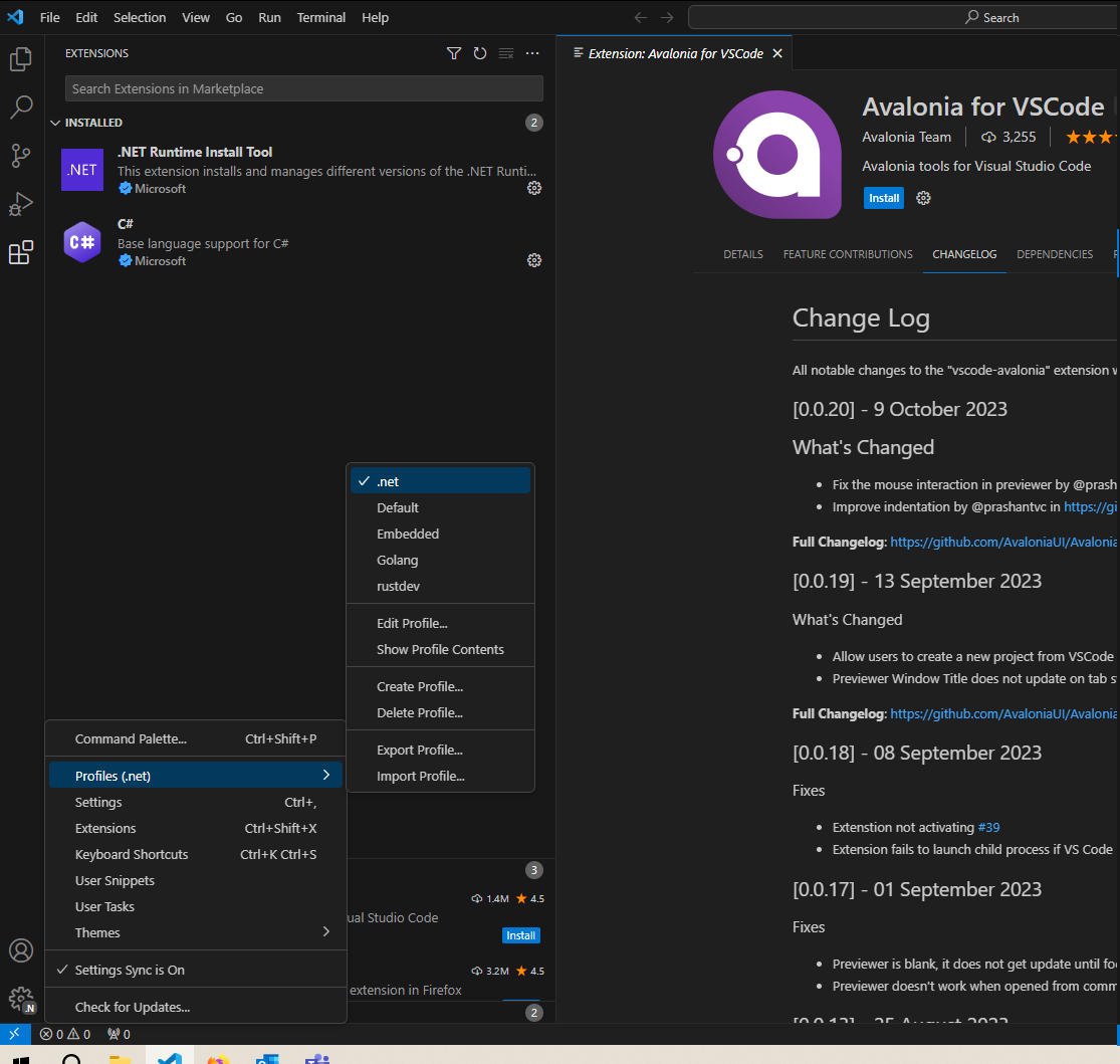 Feature Request: per profile installation · Issue #62 · AvaloniaUI/AvaloniaVSCode · GitHub