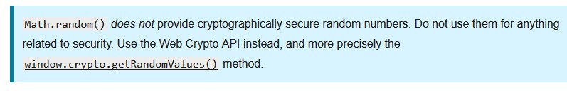 Feat: Dont use Math.random for anything security related. · Issue #138 · capacitor-community ...