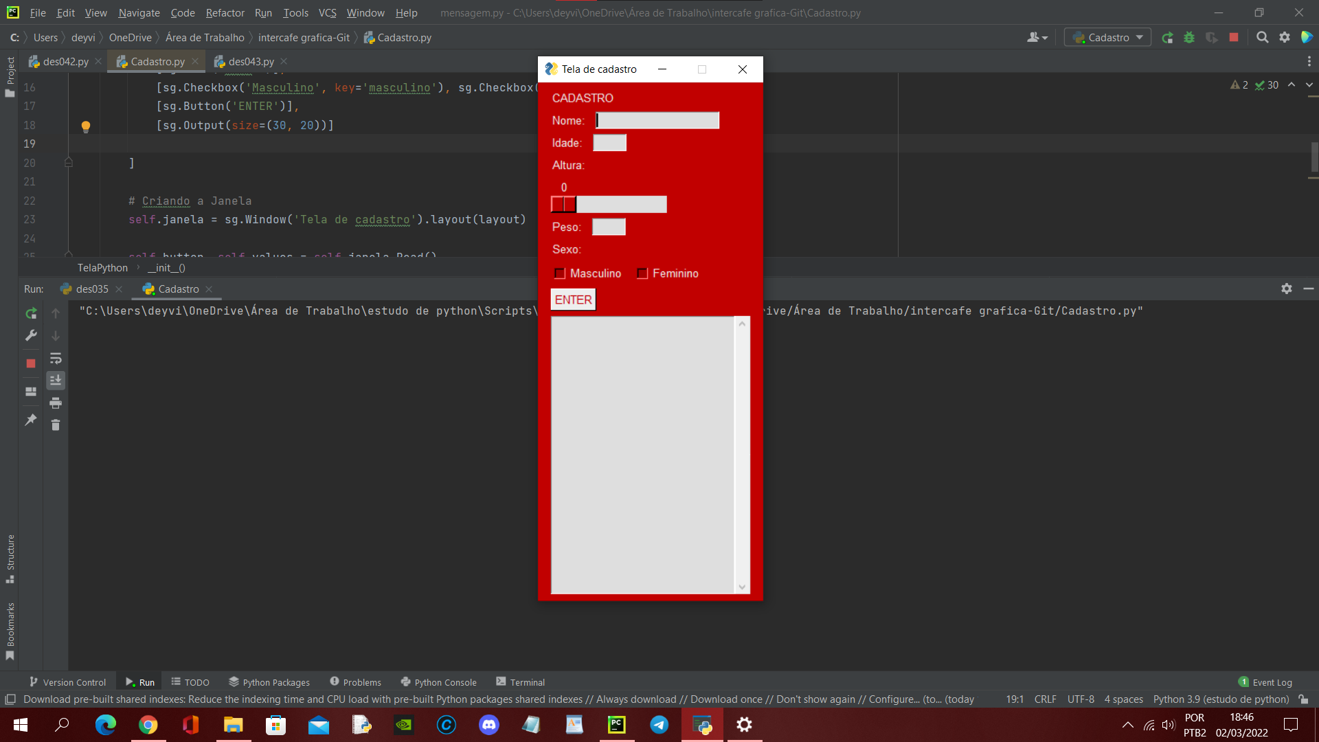 GitHub - Deyvison99/interface-grafica-de-cadastro: Usei a biblioteca ...