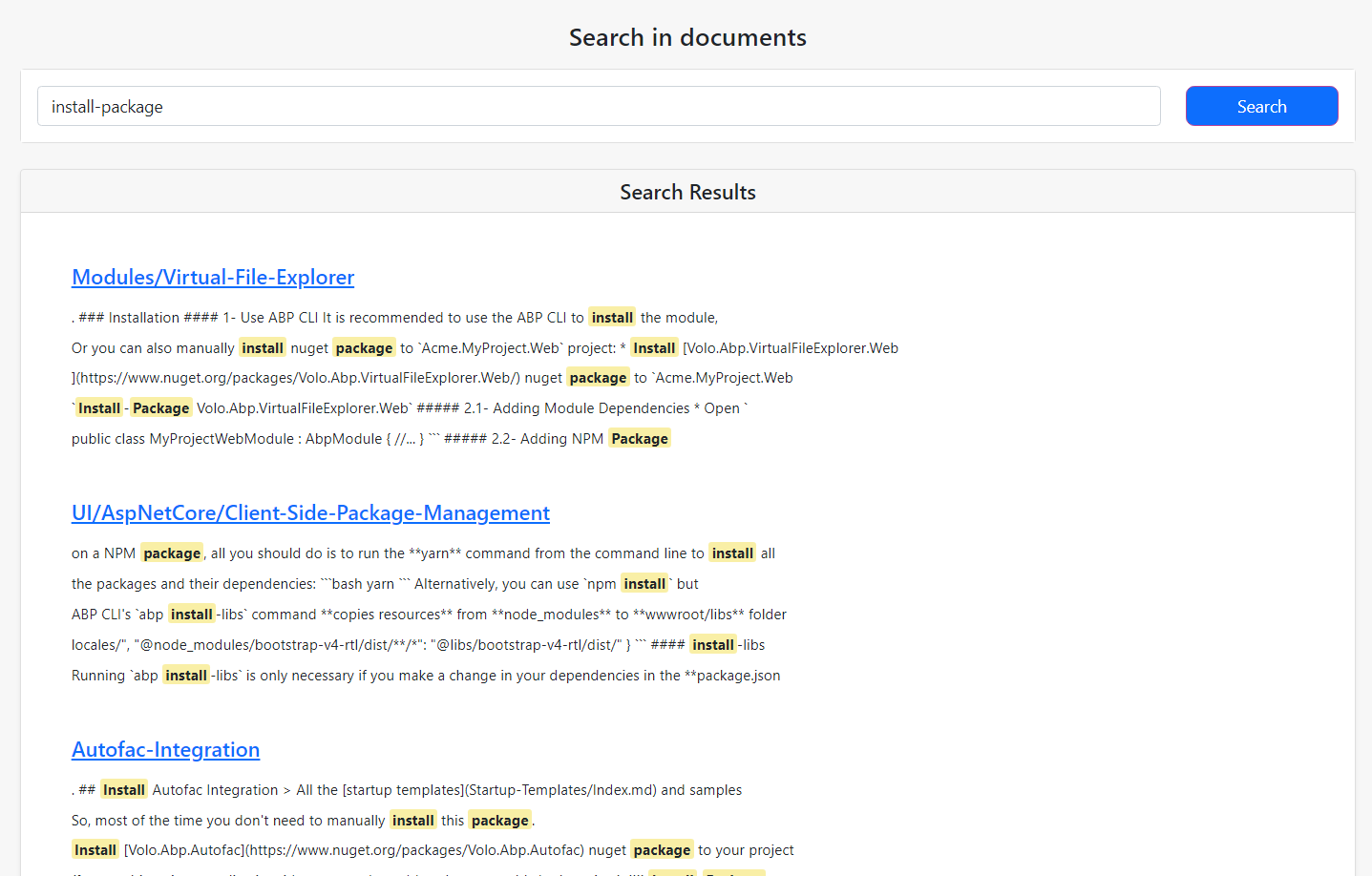 Search Result · Issue 16814 · Abpframework Abp · Github