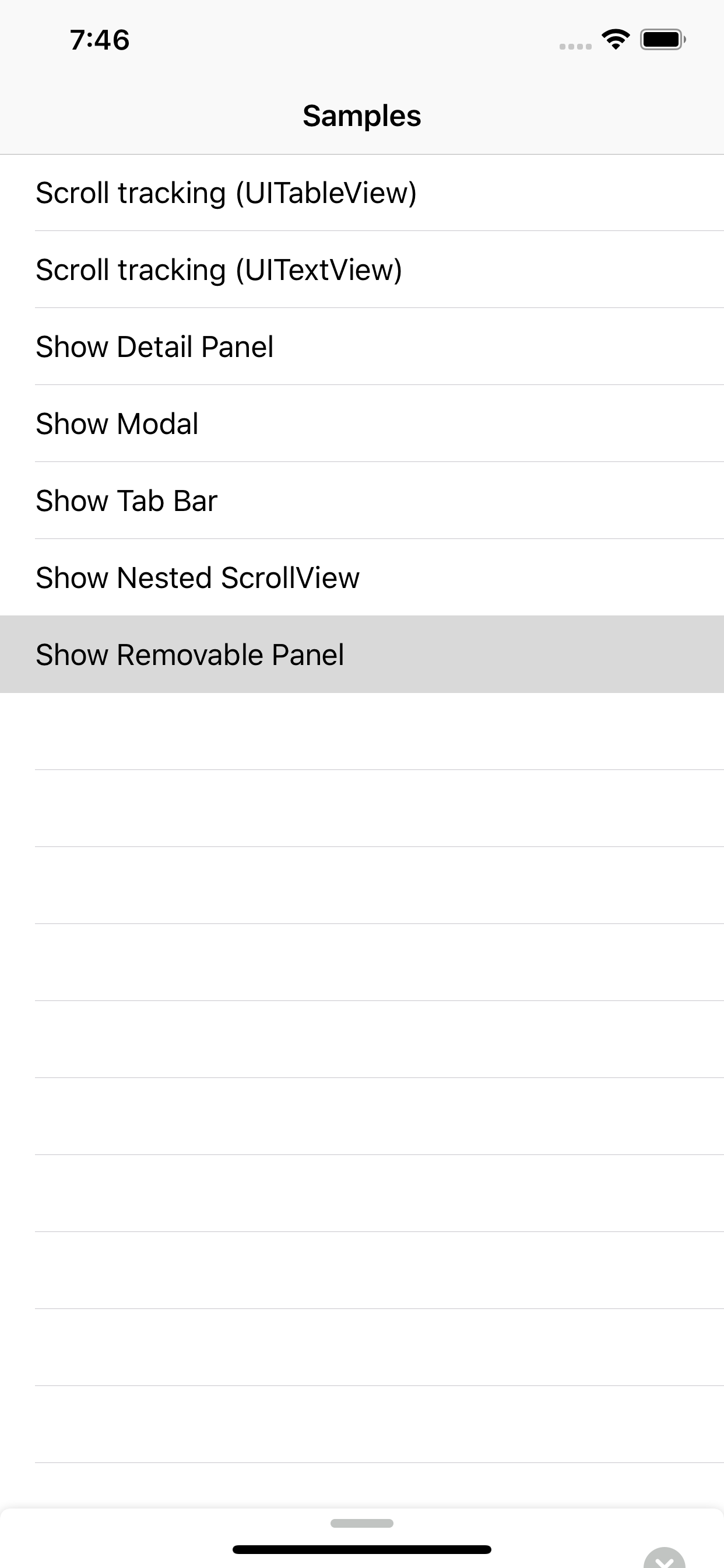 Swipe to dismiss · Issue #8 · scenee/FloatingPanel · GitHub