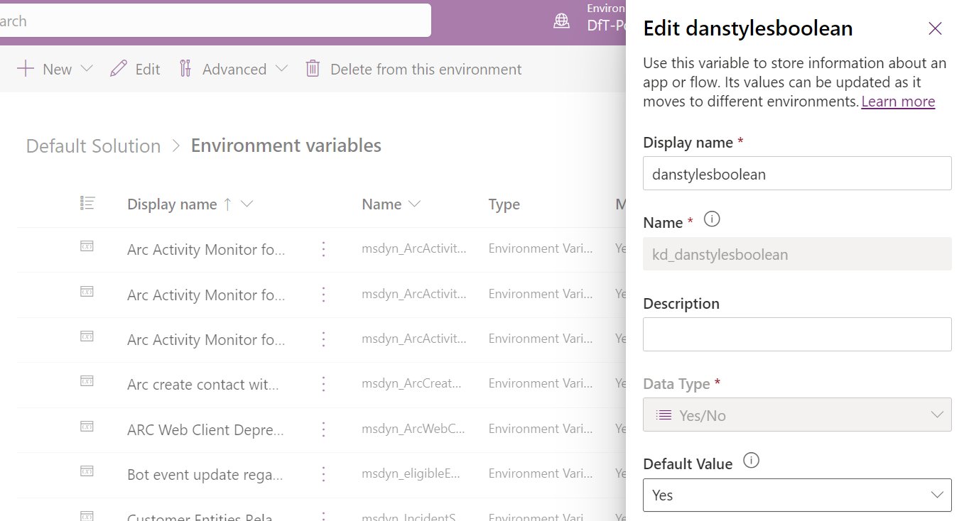 Yesno Boolean Datatype Environment Variables Do Not Update From Settings File · Issue 477