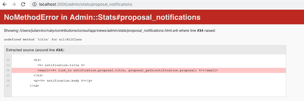 Proposal notifications statistics Raises Error · Issue #3028 · consuldemocracy/consuldemocracy ...