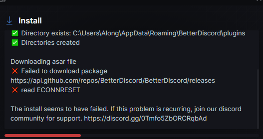 I Cant Seem To Install It Bug · Issue 1127 · Betterdiscordbetterdiscord · Github 6418