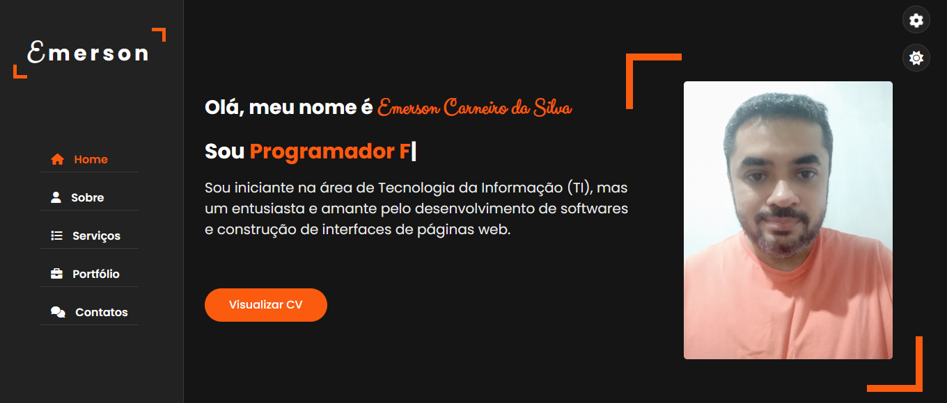 GitHub - emersoncarneirodasilva/portfolio: Portfólio criado inspirado ...