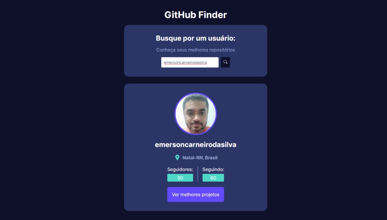 GitHub - emersoncarneirodasilva/github-finder: O GitHub Finder é um ...