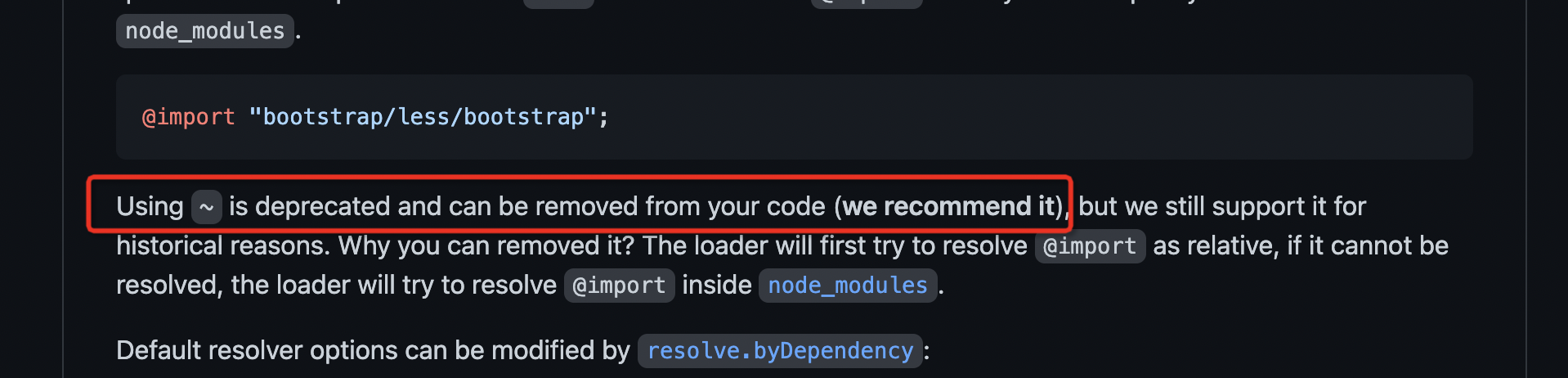 🐛[bug]去掉less文件中的~ Alias · Issue 5574 · Ant Design Pro Components · Github
