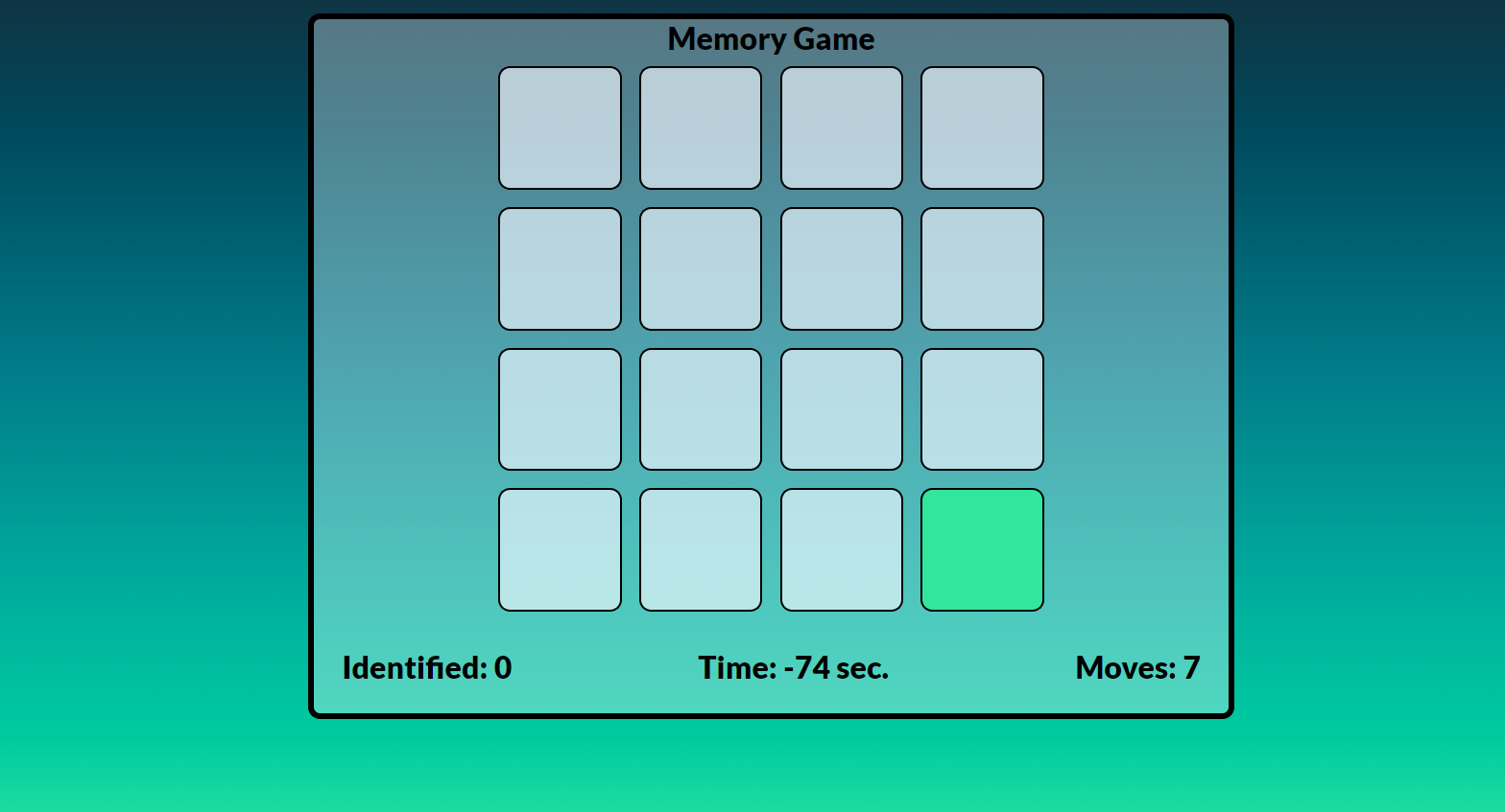 GitHub - BohdanBezushka/Memory-Game: Milestone 2 project for the Full ...