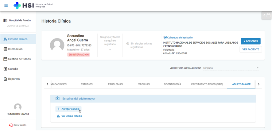Botón “+ Agregar estudio” y “ver ultimo estudio”. · Issue #36 · Historia-Clinica-La-Rioja ...