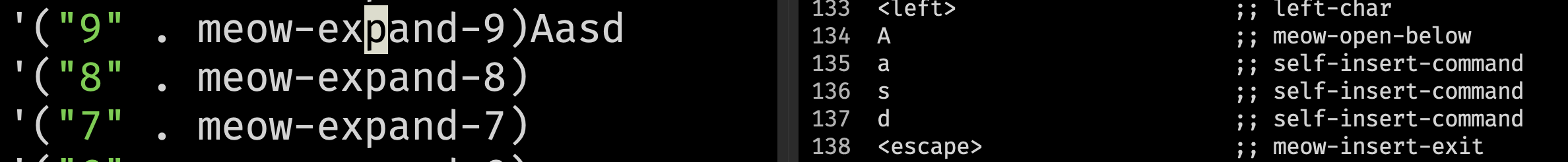 Can't get `meow-open-below` to work on `A` · Issue #442 · meow-edit/meow · GitHub
