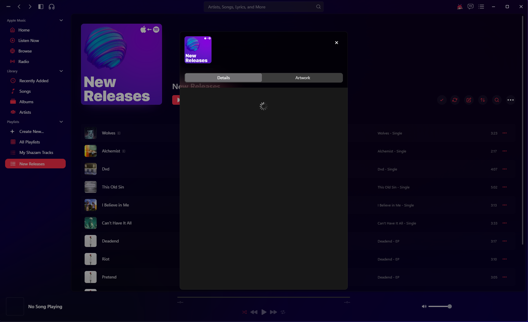 [Bug]: Playlist Propeties won't load · Issue #175 · ciderapp/Cider-2 · GitHub