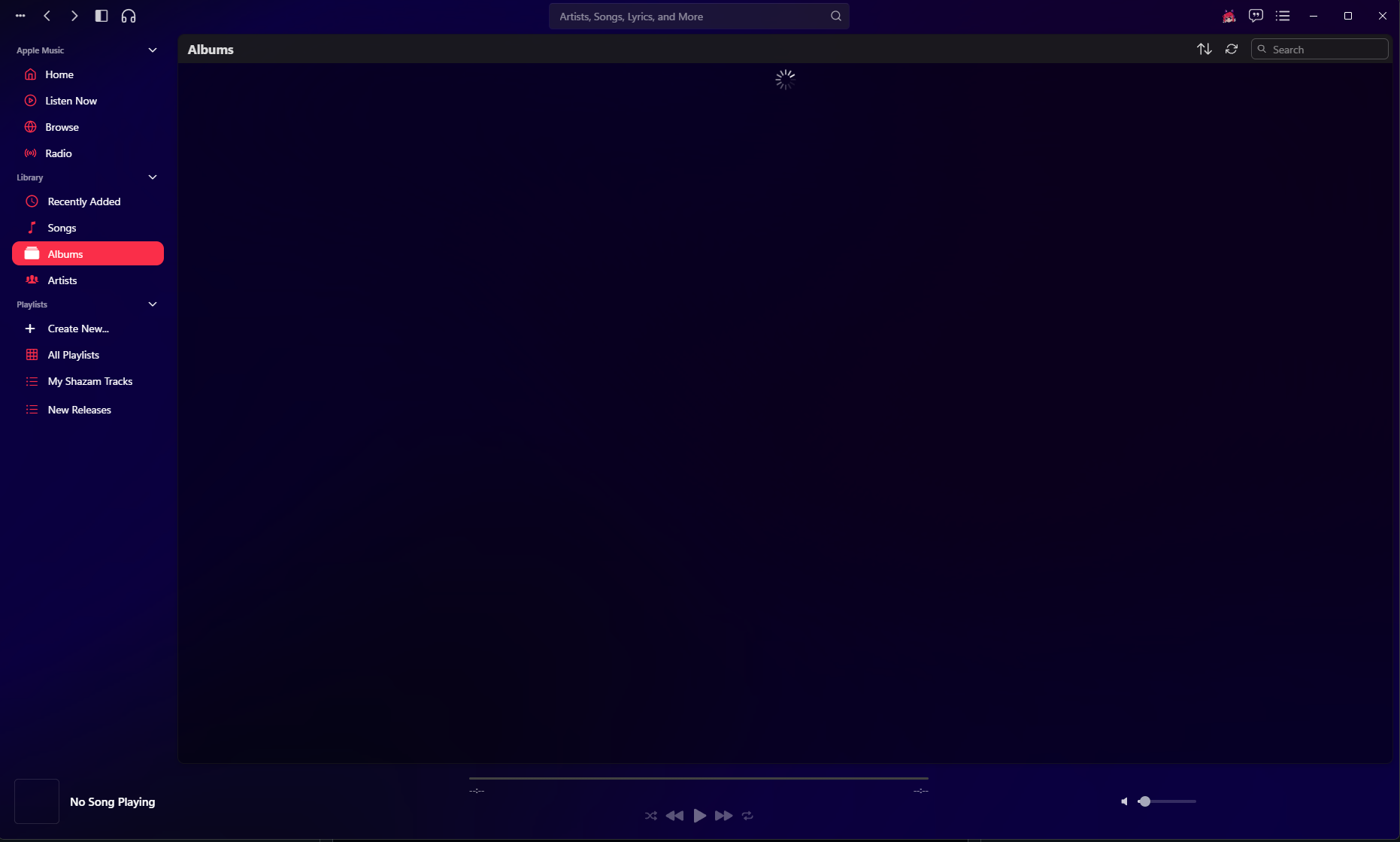 [Bug]: Library Albums page won't load · Issue #176 · ciderapp/Cider-2 · GitHub