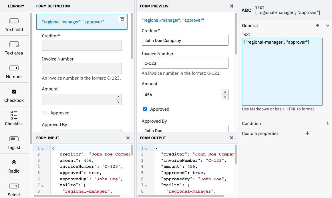 Allow specifying text view content via FEEL expression · Issue #436 · bpmn-io/form-js · GitHub