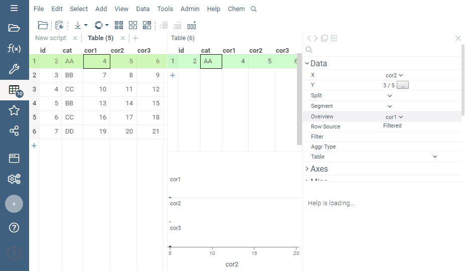 No data displayed on a line chart using linked table in some cases · Issue #561 · datagrok-ai ...