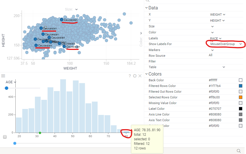 Scatter Plot: ability to specify rows for which labels should be shown · Issue #1219 · datagrok ...