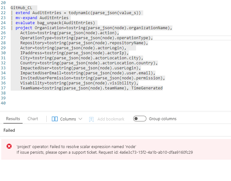 Githubfunction Auditlog Parser Function Incorrect Logic · Issue 1488 · Azure Azure Sentinel