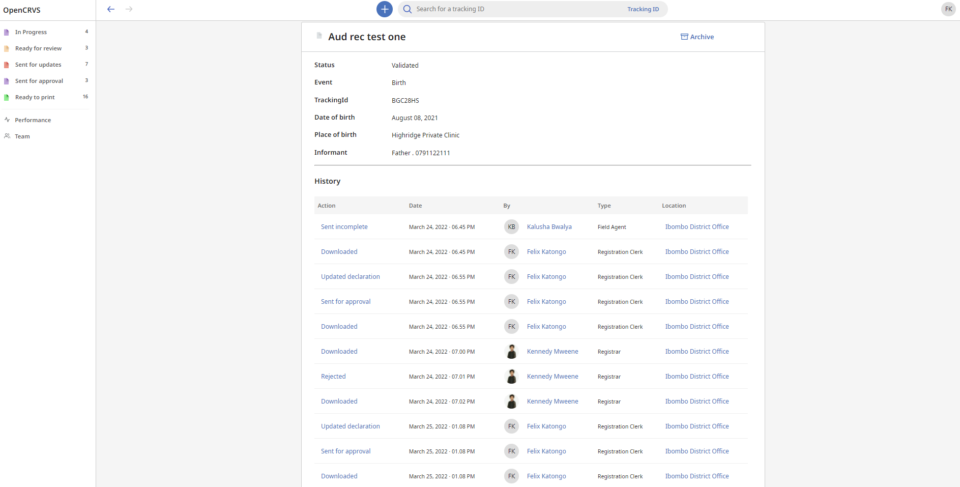 Record audit · Issue #1636 · opencrvs/opencrvs-core · GitHub