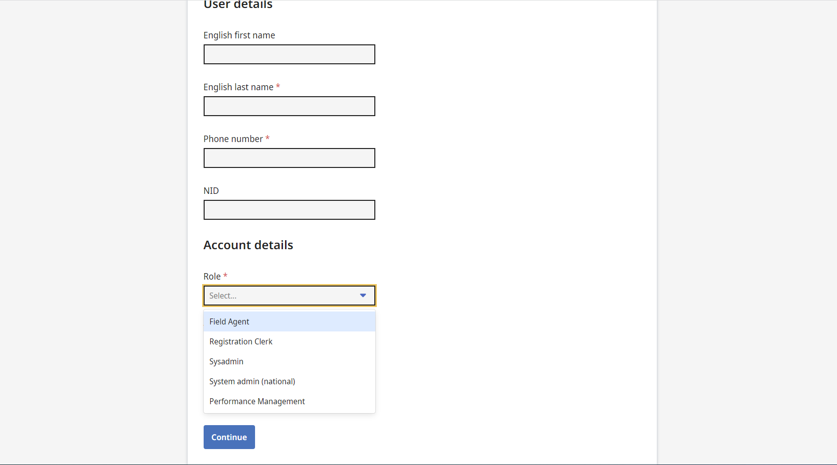 Remove Performance Operational Roles · Issue #2793 · opencrvs/opencrvs-core · GitHub