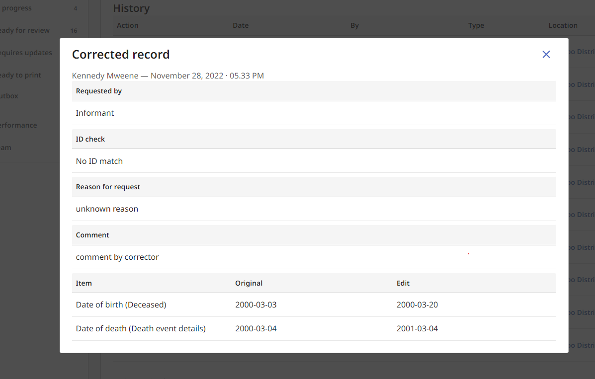 Missing features in record audit history details · Issue #3816 · opencrvs/opencrvs-core · GitHub