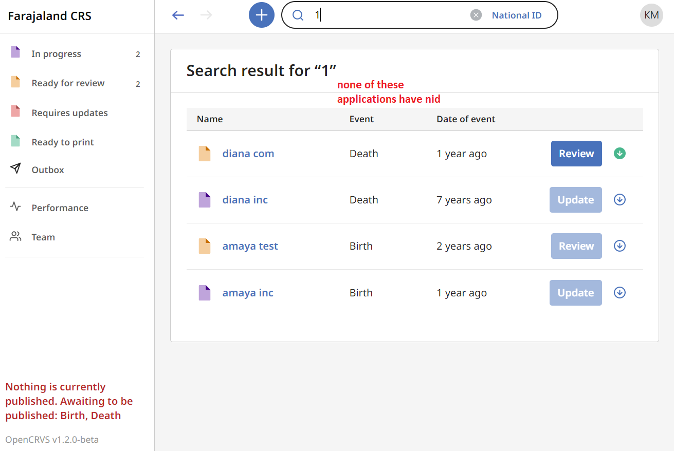 As a Reg Agent, Registrar or National Registrar I would like to start an Advanced search · Issue ...