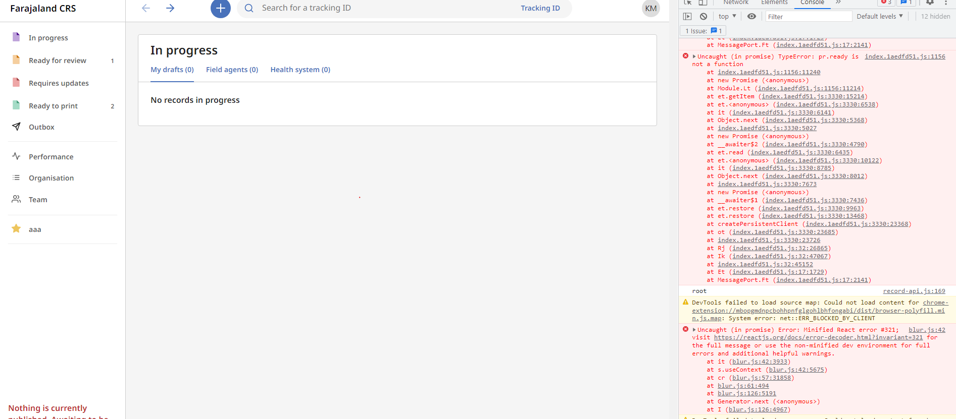 When Logged In With Any User Other Than Local National System Admin An Error Appears In