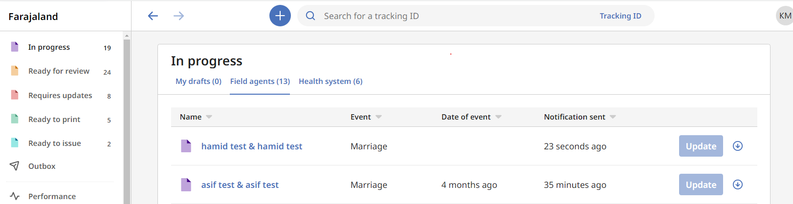 Incomplete declarations not appearing in In progress> Field agent workqueue · Issue #4947 ...