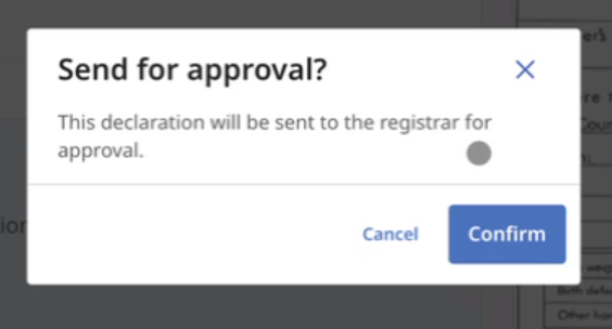 Change hard-coded modal for sending for approval · Issue #6111 · opencrvs/opencrvs-core · GitHub