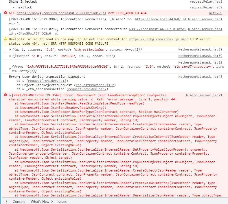 User denied Error in "SendRequestAndWaitForReceiptAsync" method · Issue #755 · Nethereum ...