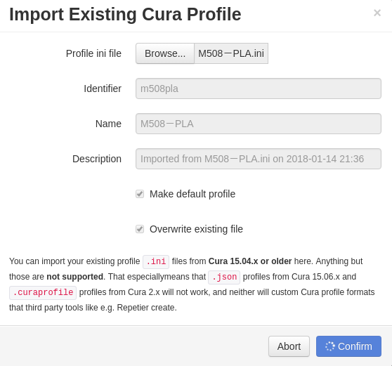 Cannot load Cura profile · Issue #2368 · OctoPrint/OctoPrint · GitHub
