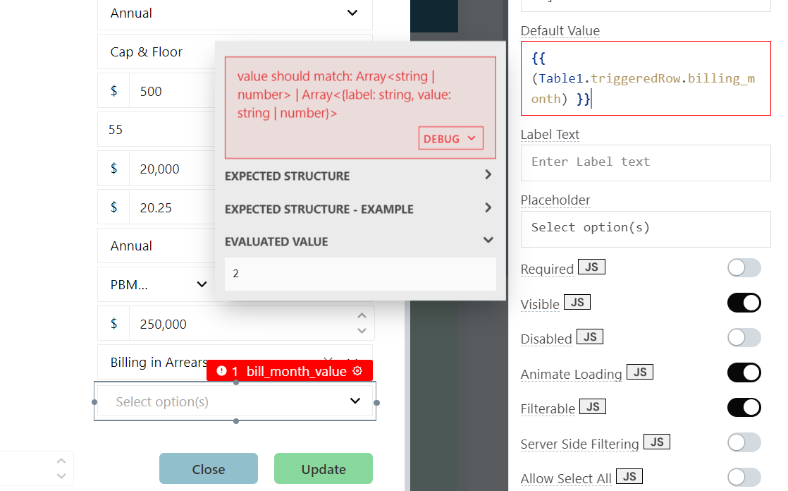 [Bug]: Multi select dropdown does not pre populate single values . · Issue #11714 · appsmithorg ...