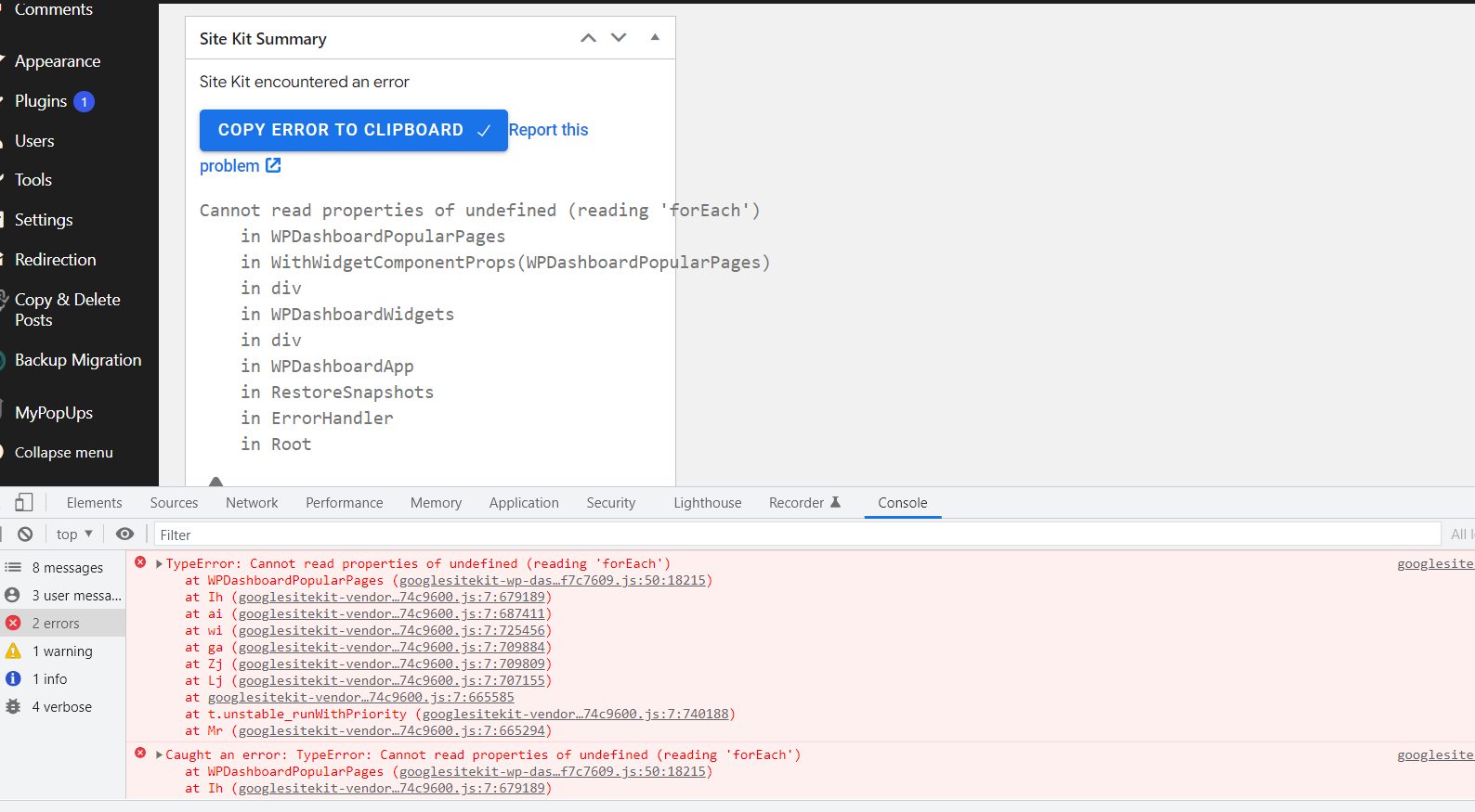 WP Dashboard: Update the popular pages widget to correctly display the gathering data state ...