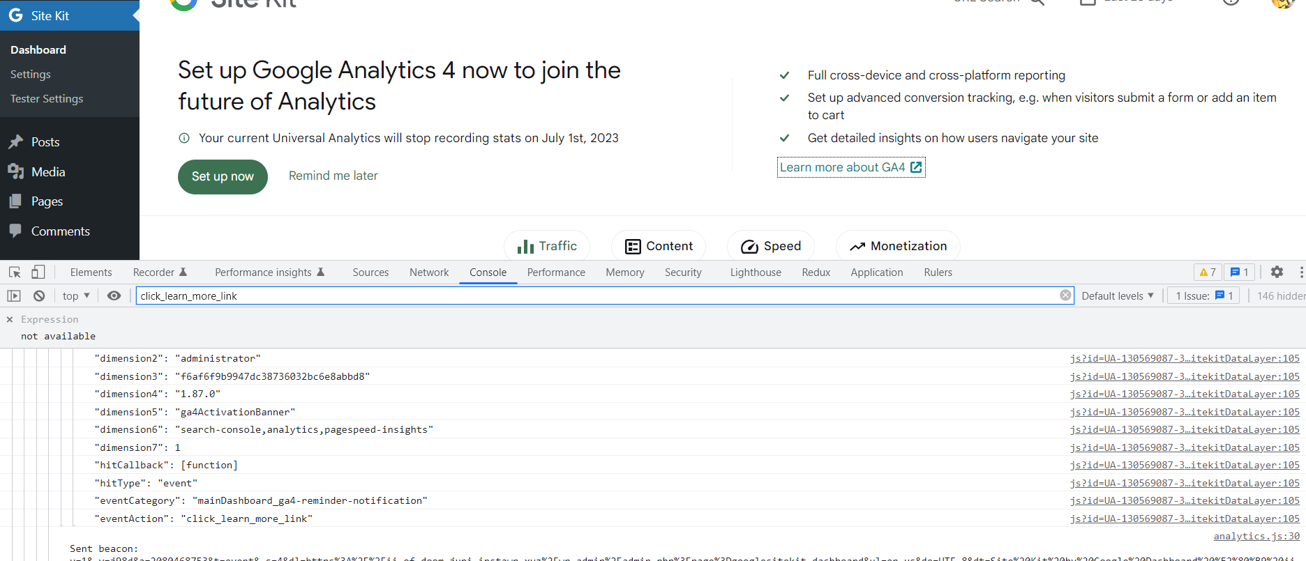 Implement custom GA events for GA4 activation banner · Issue #6042 · google/site-kit-wp · GitHub