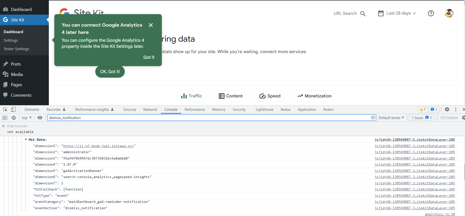 Implement custom GA events for GA4 activation banner · Issue #6042 · google/site-kit-wp · GitHub