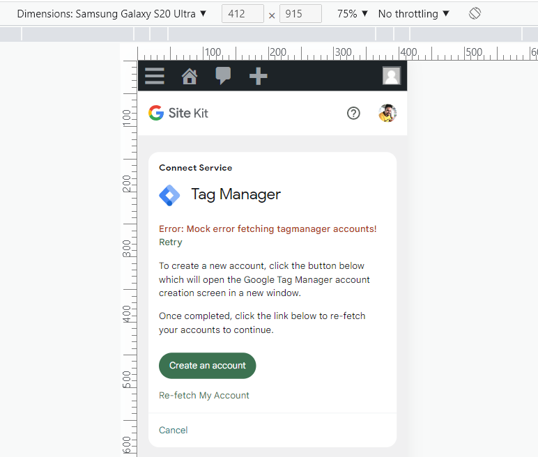 Change "Retry" button UI in inline error notice to visually appear like ...