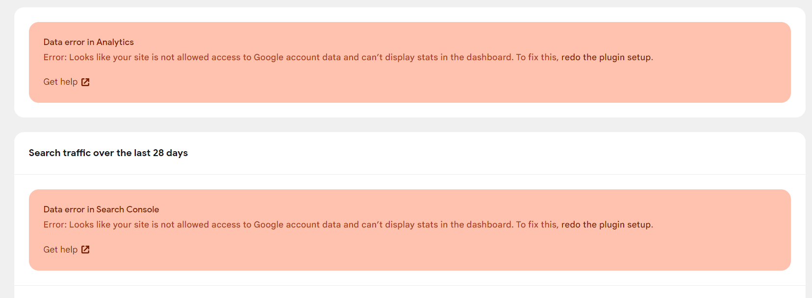 Enhance presentation of internal server errors in widgets with Site Kit ...