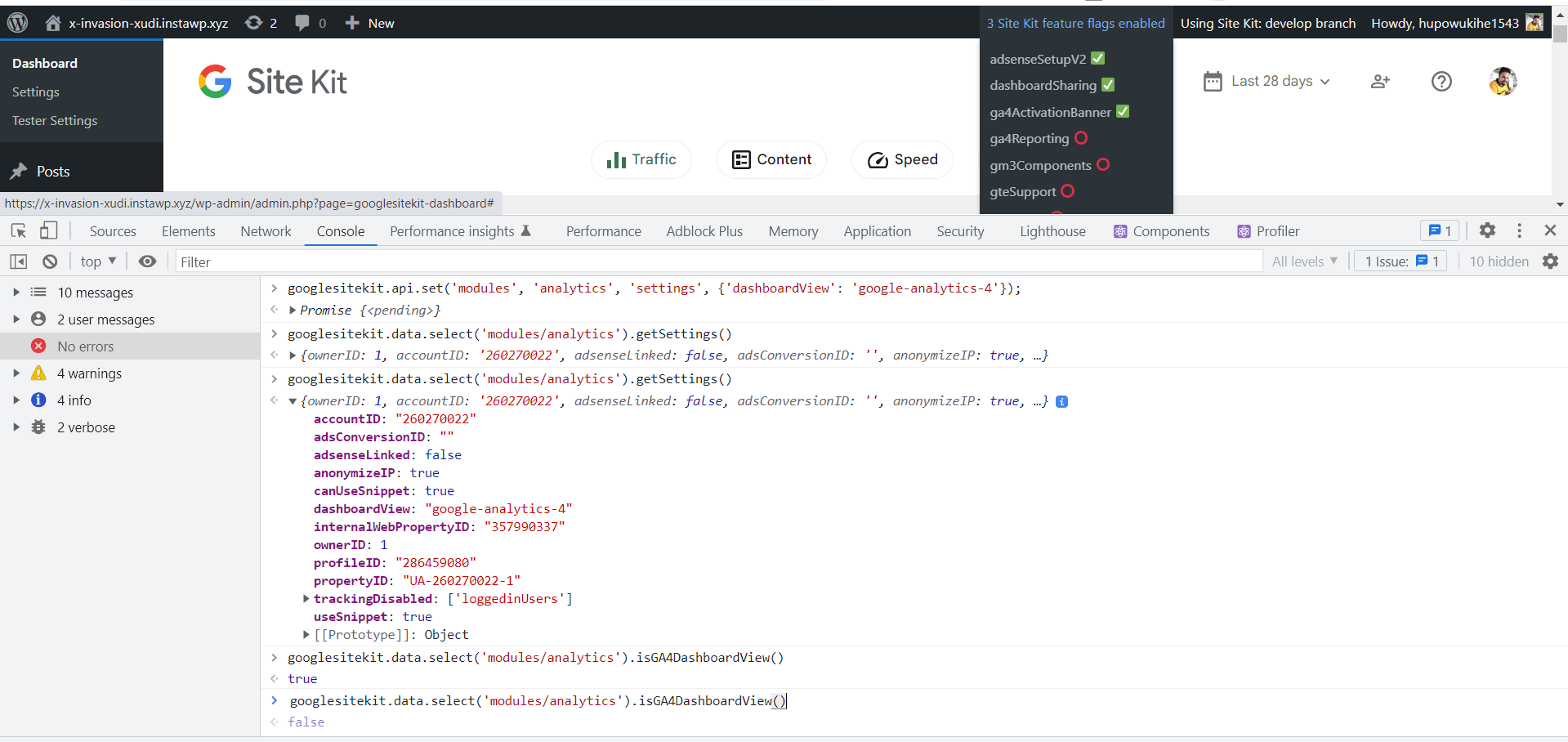 Add `isGA4DashboardView` selector · Issue #6541 · google/site-kit-wp · GitHub