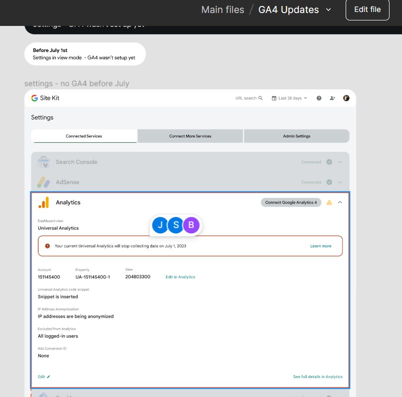 Post UA cut off warning notice positions under settings view is not same as Figma Design ...