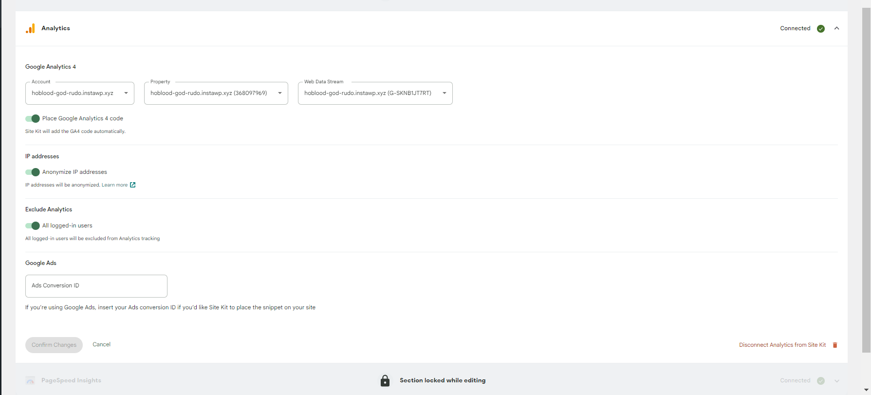 Update Analytics SettingsEdit and SettingsView to work without UA · Issue #6744 · google/site ...
