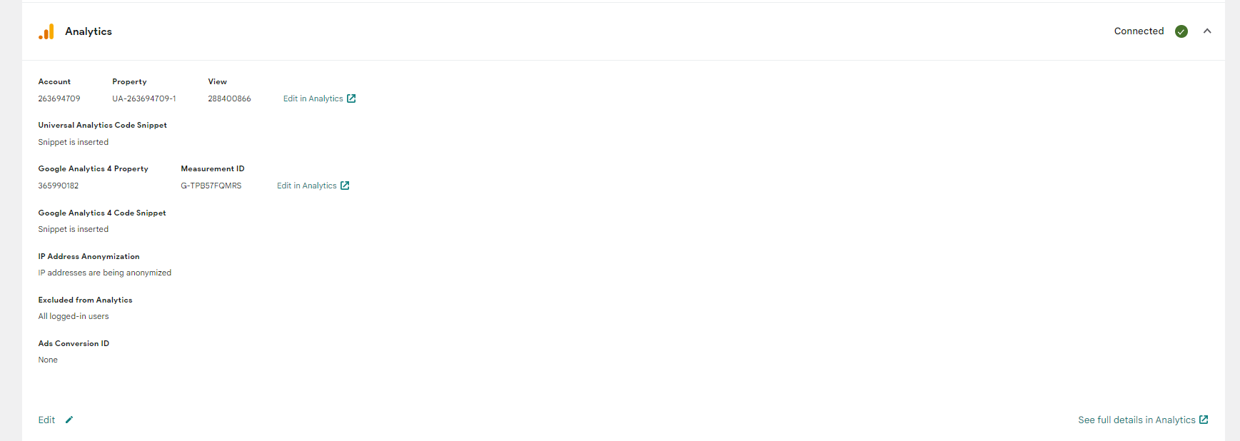 Update Analytics SettingsEdit and SettingsView to work without UA · Issue #6744 · google/site ...