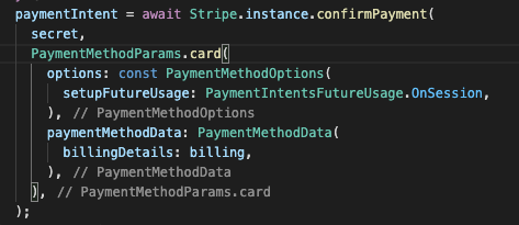 setting PaymentIntentsFutureUsage in PaymentMethodOptions is not saving card · Issue #911 ...