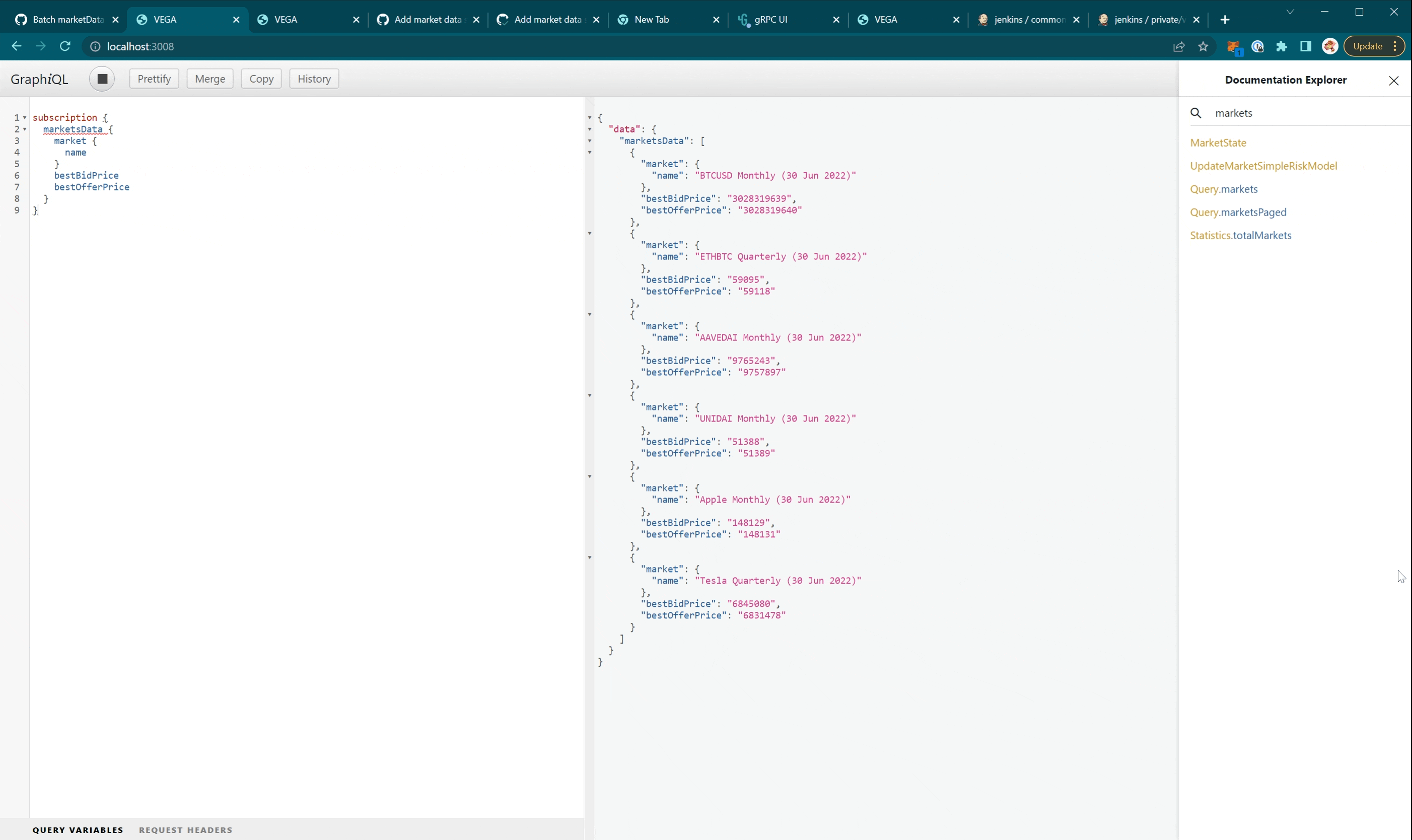 Batch marketData subscription payloads for each market tick · Issue #439 · vegaprotocol/data ...