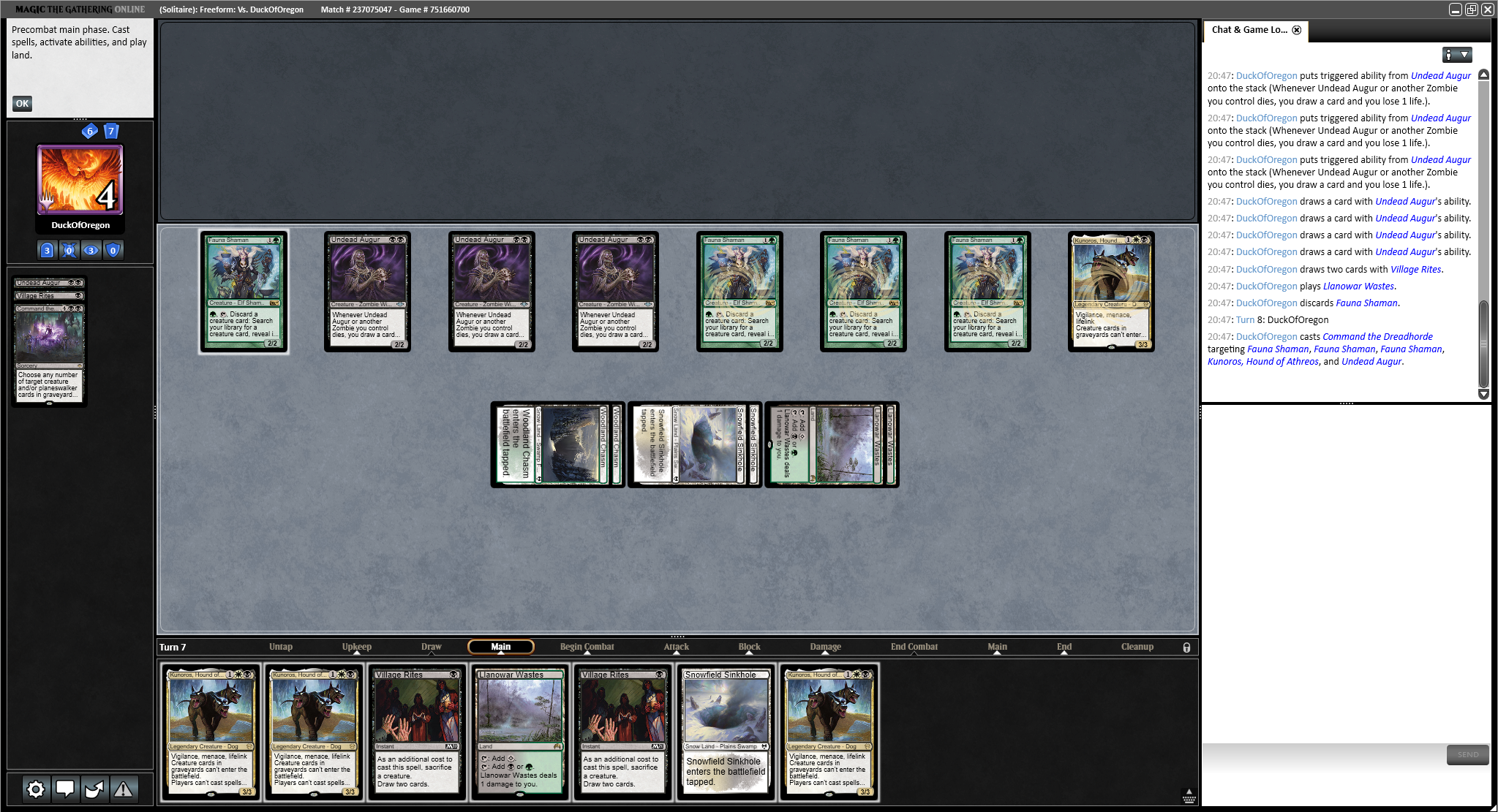 Kunoros, Hound of Athreos does not prevent reanimation spells that ...